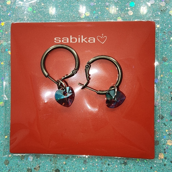 Sabika | Jewelry | Sabika Iridescent Heart Earrings | Poshmark